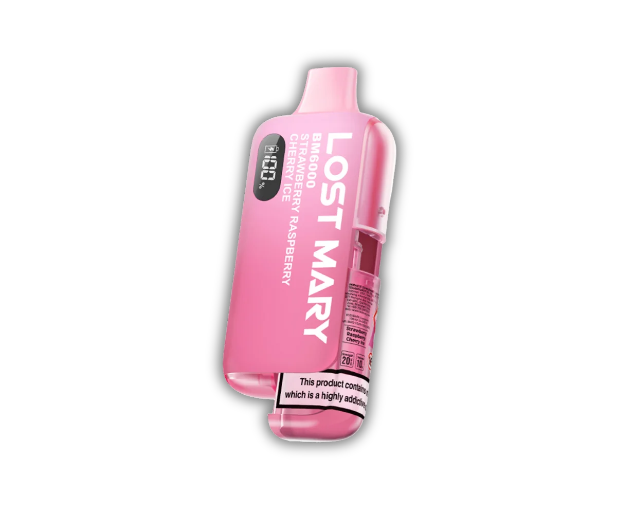 Lost Mary BM6000 Strawberry Raspberry Cherry Ice |On T2-Vape